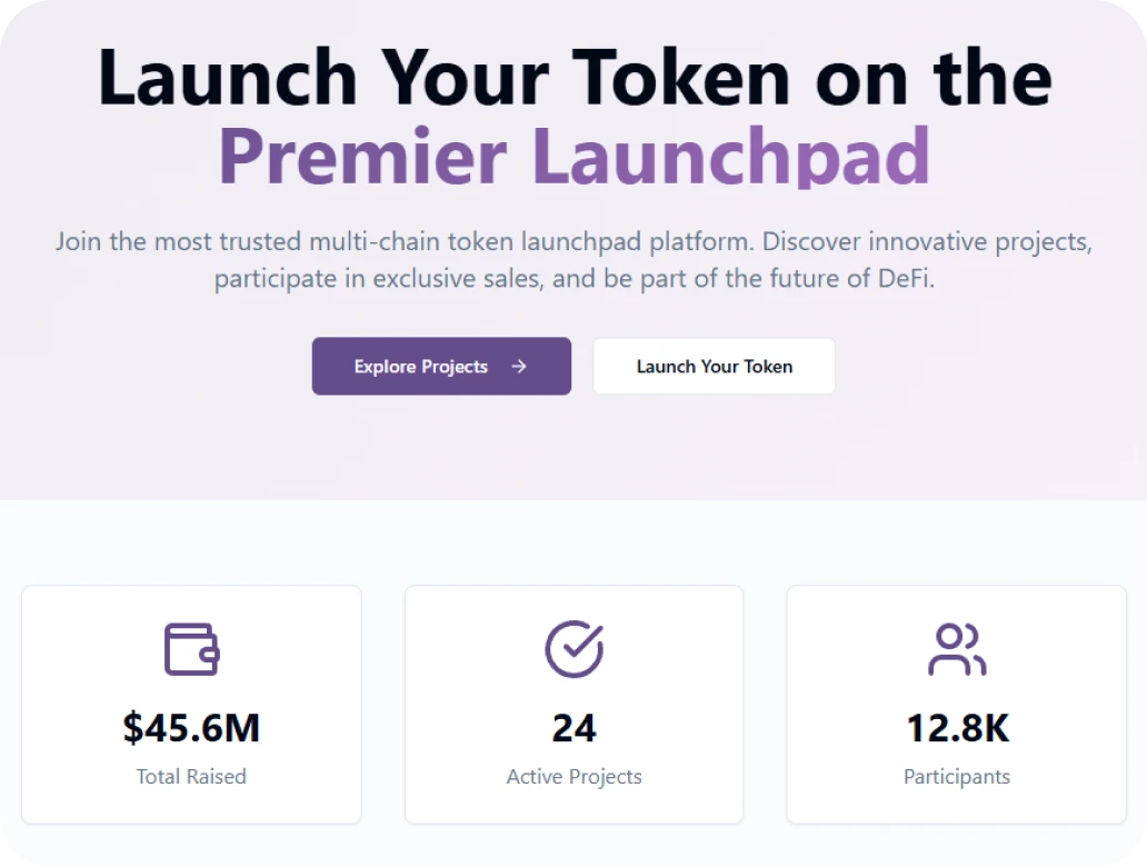 White Label Token Launchpad Solutions | Rain Infotech